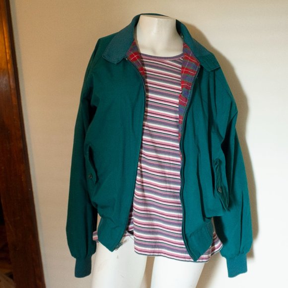 Vintage | Jackets & Coats | Vintage Teal Eric Allen Bomber Jacket ...